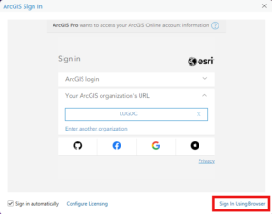 ESRI ArcGIS Information – RC2001